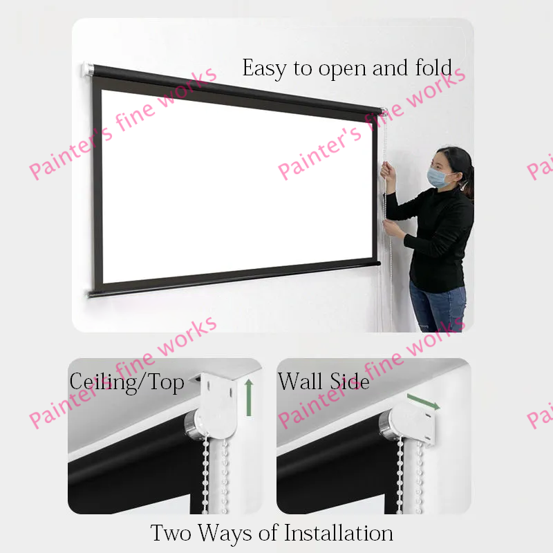 Roll-up screen projection screen home theater projector screen screen ...