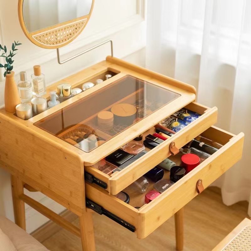 Bedroom dresser Small apartment multi-functional makeup table storage ...
