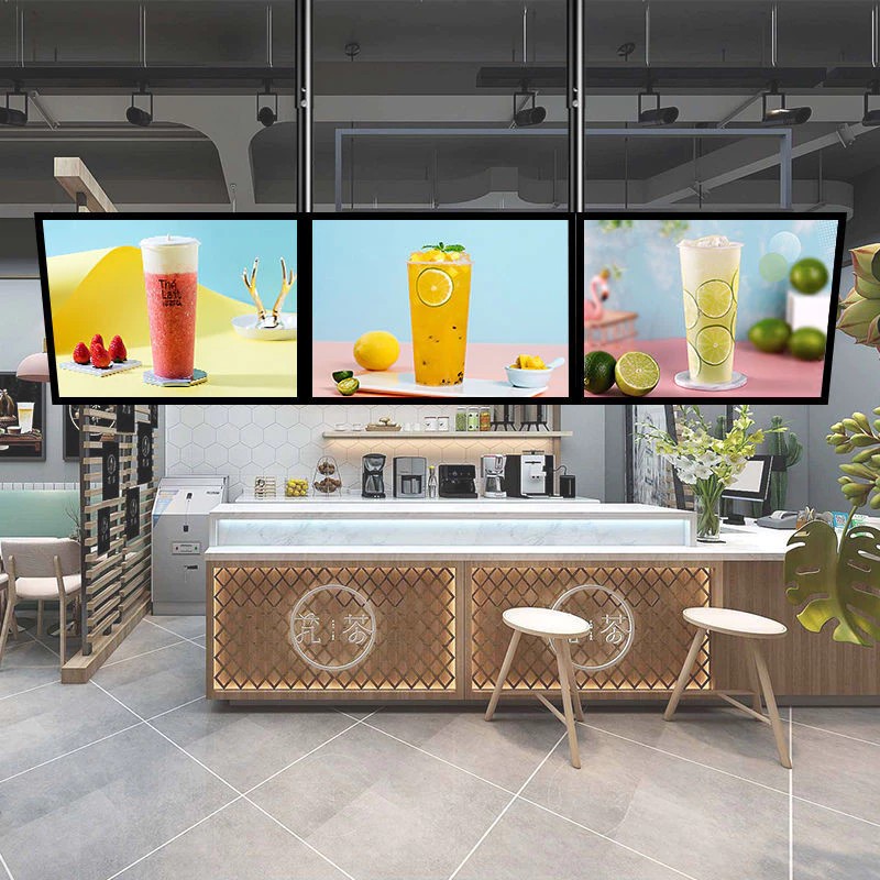 LED billboard LED ultra-thin lightbox menu board restaurant hanging TV ...