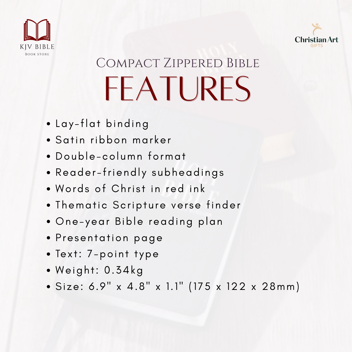 KJV248 | King James Version Compact Zippered Teal Faux Leather | KJV ...