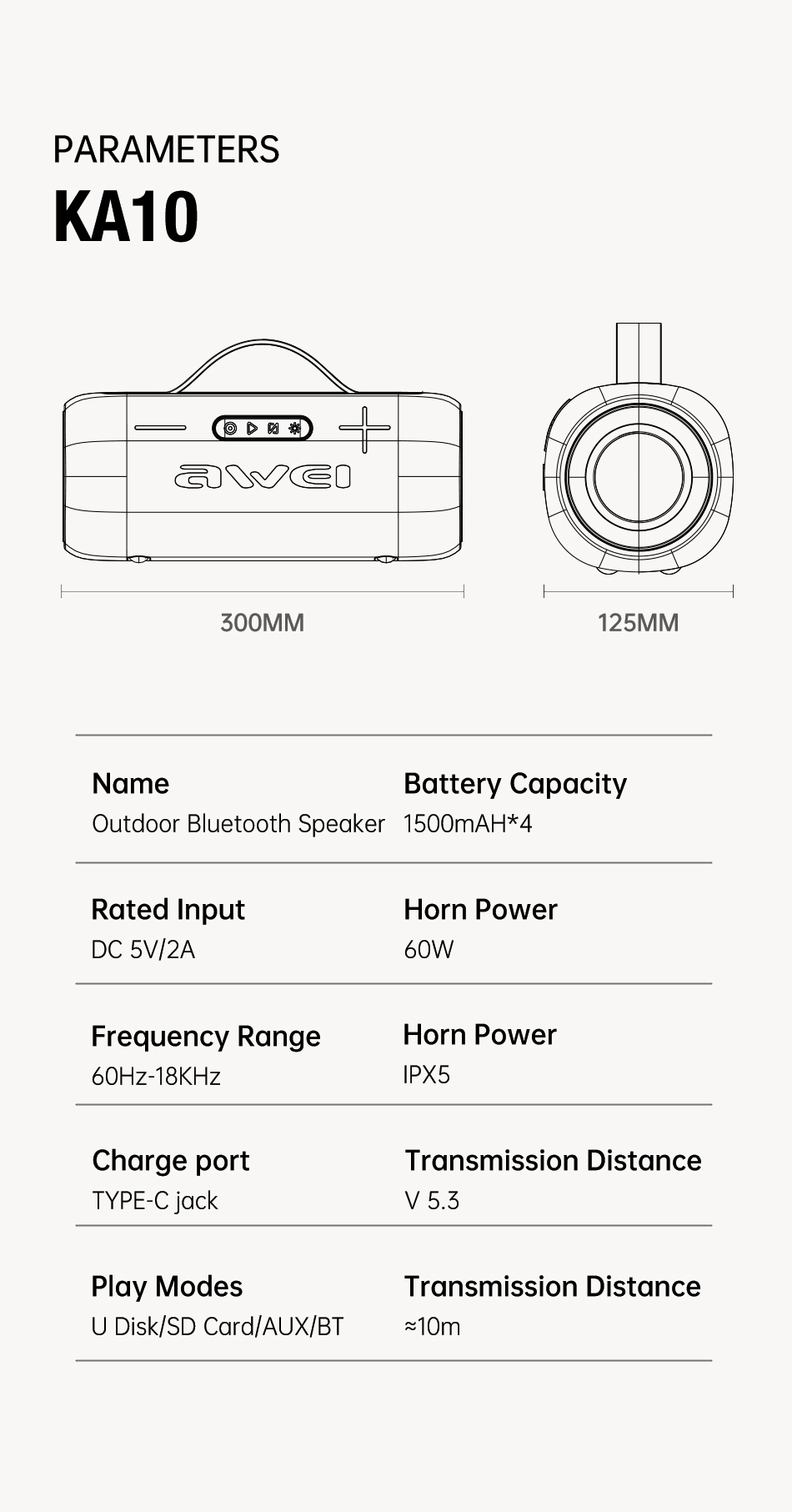 Awei KA10 60W Wireless RGB Outdoor Speaker delivers powerful sound with ...