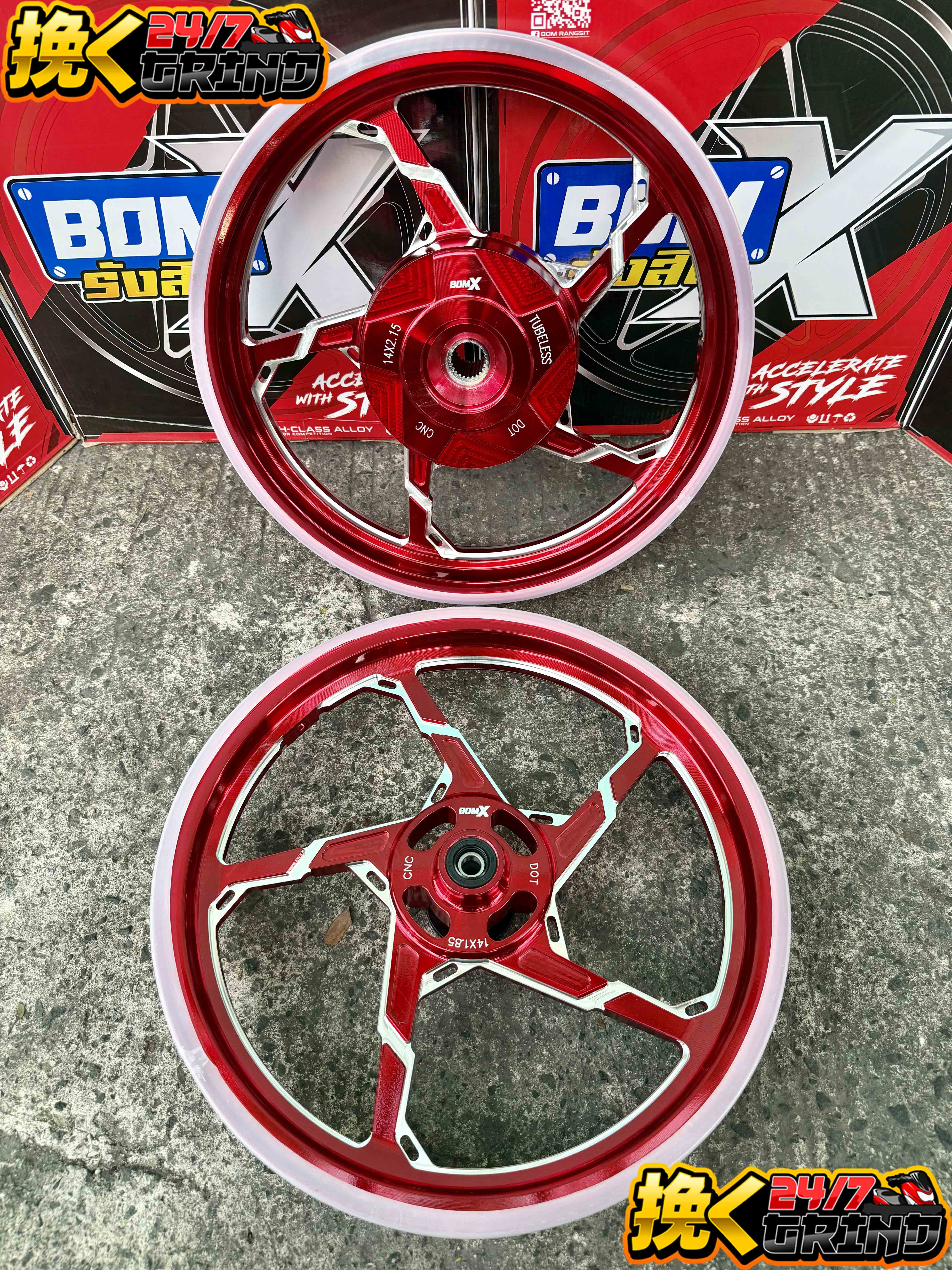 BOM RANGSIT MAGS SABER For Honda Click 125 / 150 v1 v2 v3 (5 Spokes ...