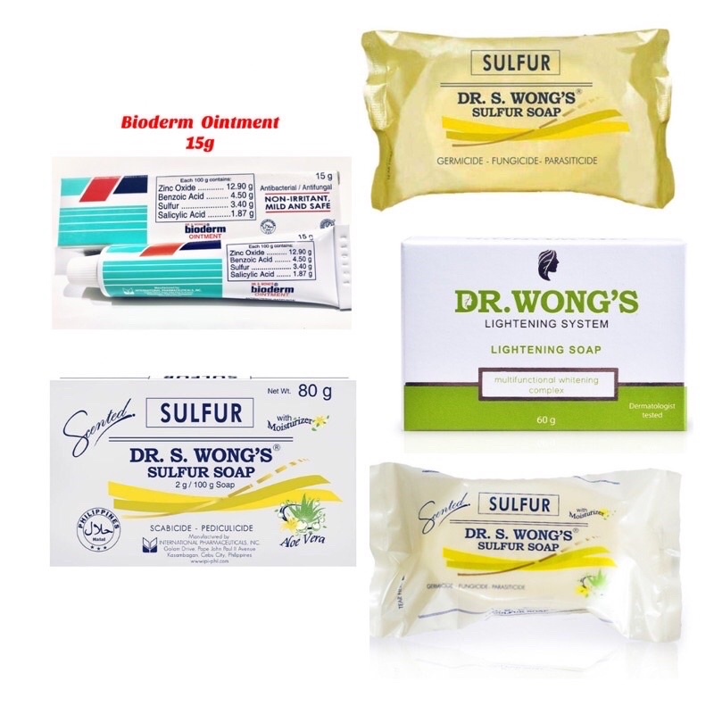 Dr. S. Wong's Sulfur Soap, Bioderm Ointment, Lightening Soap, Skin Care ...