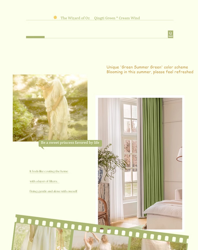 French Cream Style Aesthetic Blackout Curtains Suitable for Windows ...
