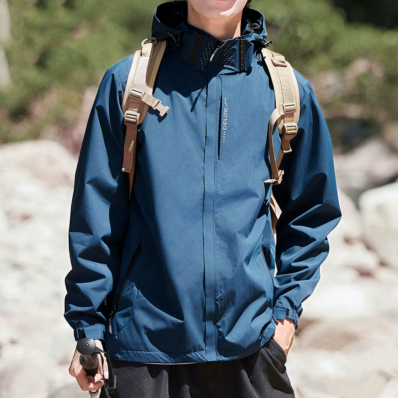 Waterproof Jacket for men Hiking Hooded Jacket M-5XL Windbreaker Jacket ...