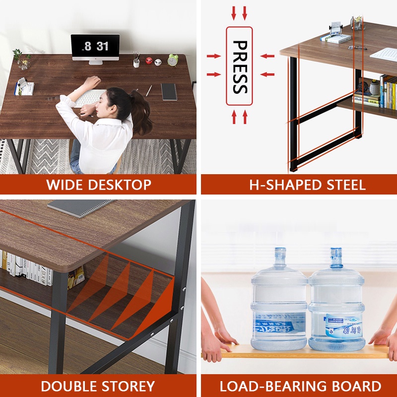 Study Table 1/2Layer Office Desk High Quality Modern Minimalism Home ...
