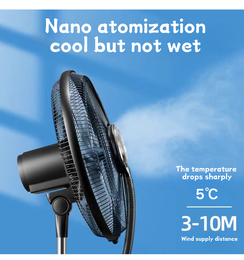 Mist Water Spray Cooling Stand Fan Misting Fan Air Conditioning ...