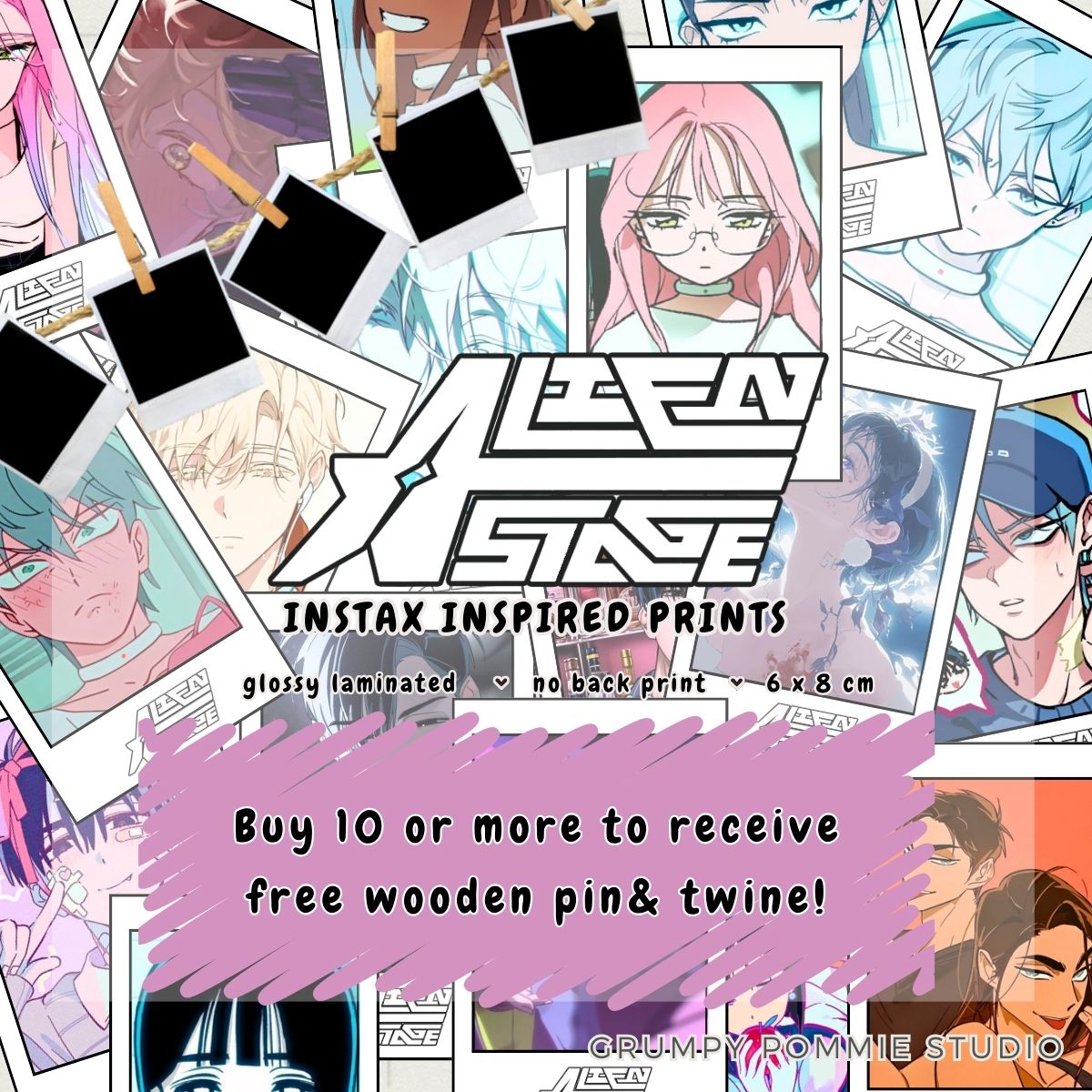 ALIEN STAGE Instax Inspired Laminated Art Prints [ALNST FANMADE ...