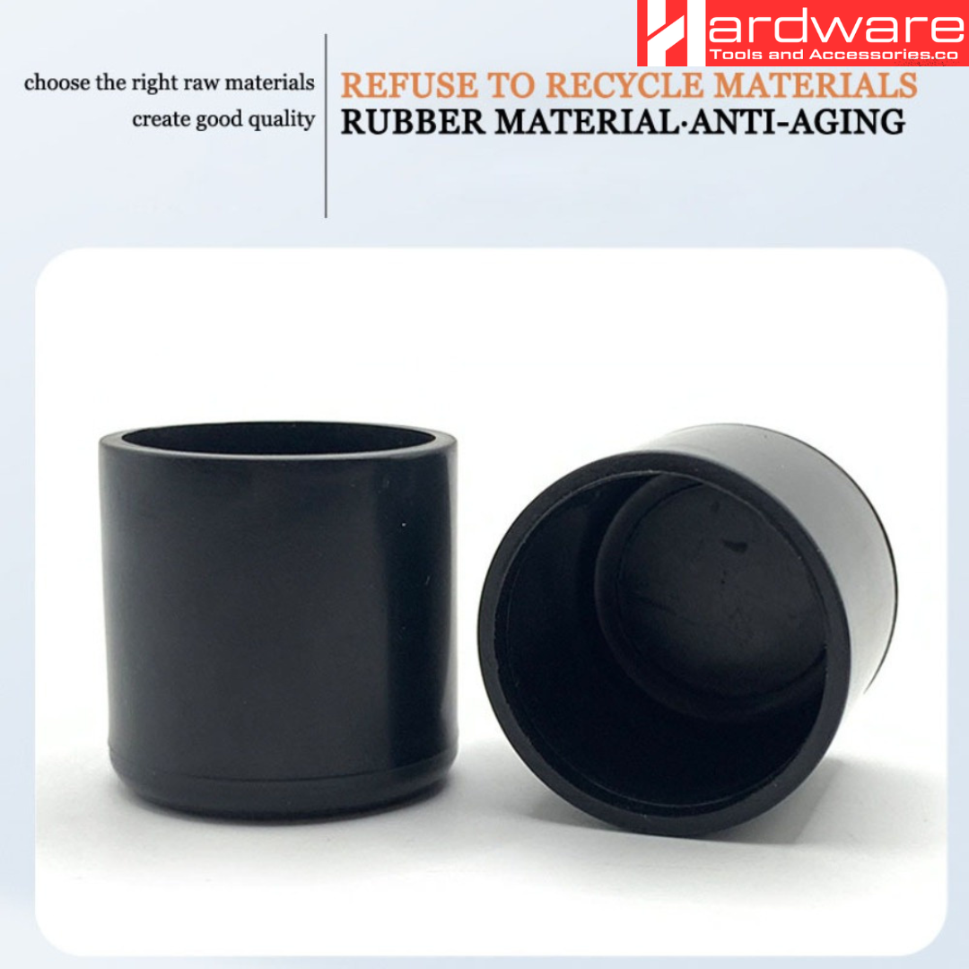 Rubber Footings Tubular Round for Chair Table Feet Cover Pads Anti-slip ...