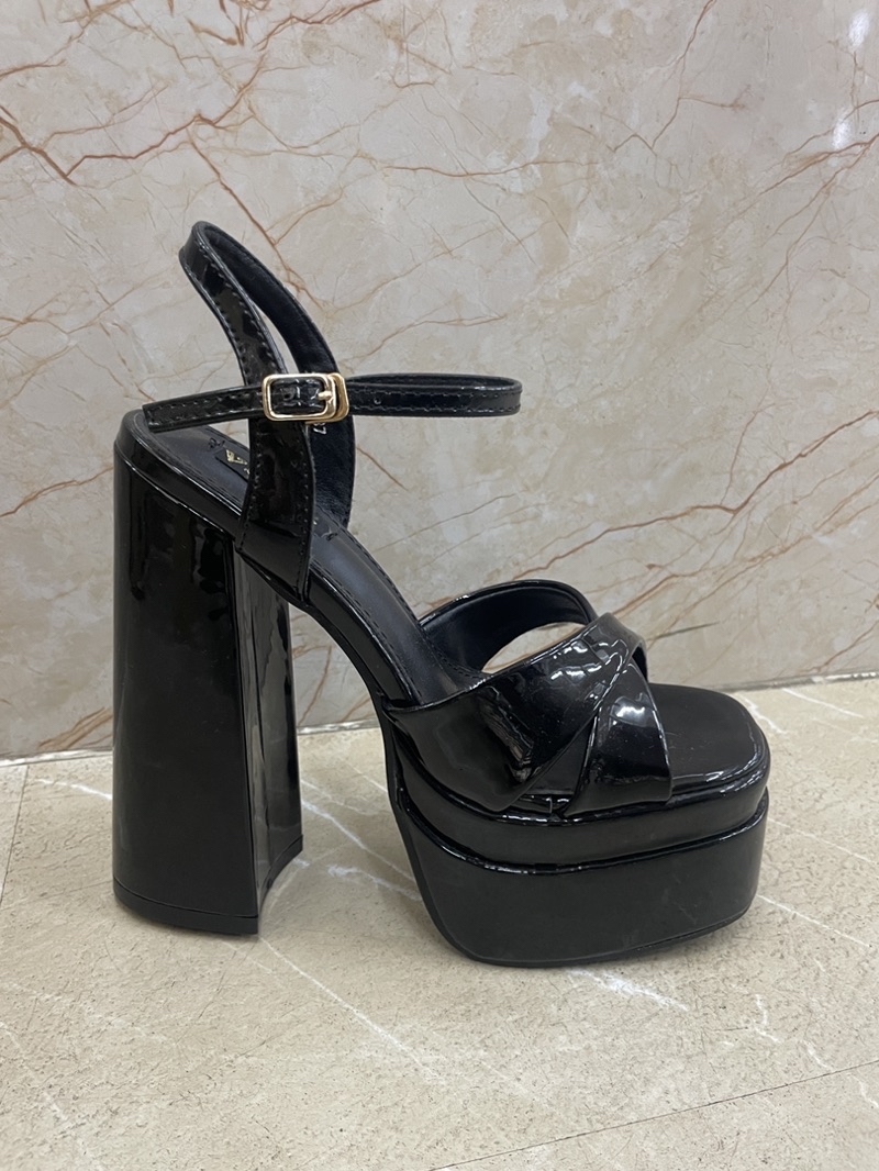 Eleagant Pageant Chunky Heels double platform heels 6inches nude and ...