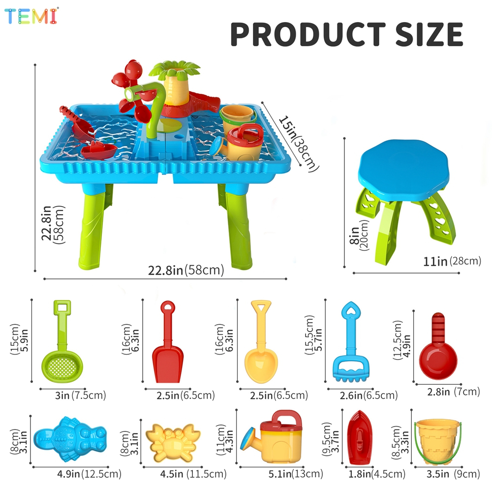 Waterfall Water Toy for Kids Playing Table Swimming Pool Sand Playing ...