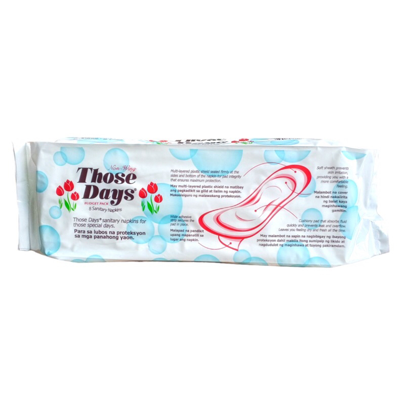 Those Days Non-Wing Sanitary Napkin Pack (8pcs x 6) Total 48pcs ...