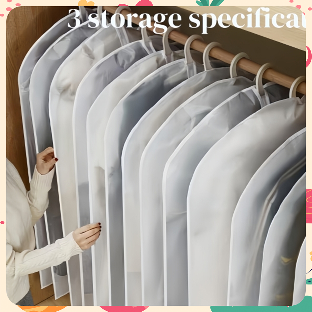 PEVA Transparent Clothes Dust Cover Garment Bag Dustproof Protector ...