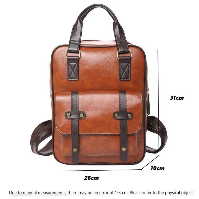 Women Leather Backpack Fashion Lady Student Laptop Backpack High ...