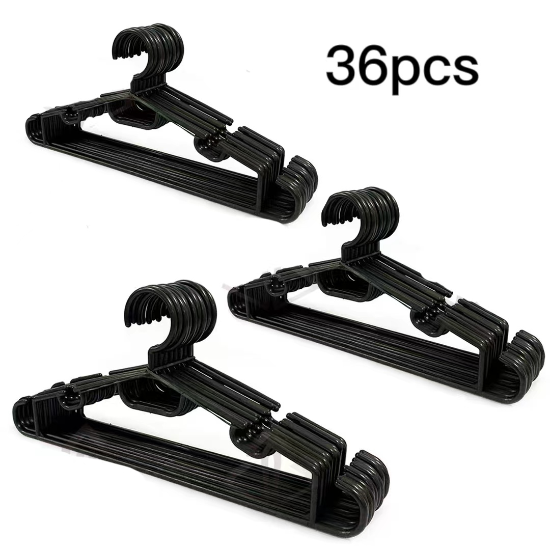 36PCS Plastic Adult Hangers Round Concave and Convex Design Anti ...