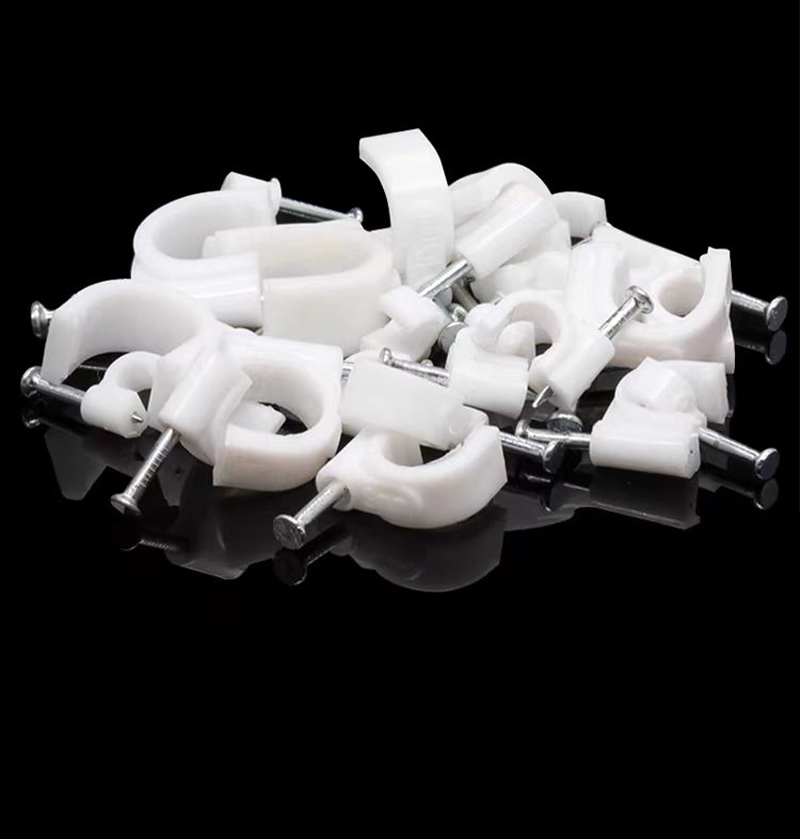 8mm Round Steel Nail Cable Clamps For Ethernet LAN Cable Wall Nail Holder 30PCS | Shopee Philippines