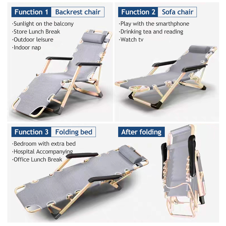 【COD】Folding Bed Chair Foldable Heavy Duty with foam Single siesta ...