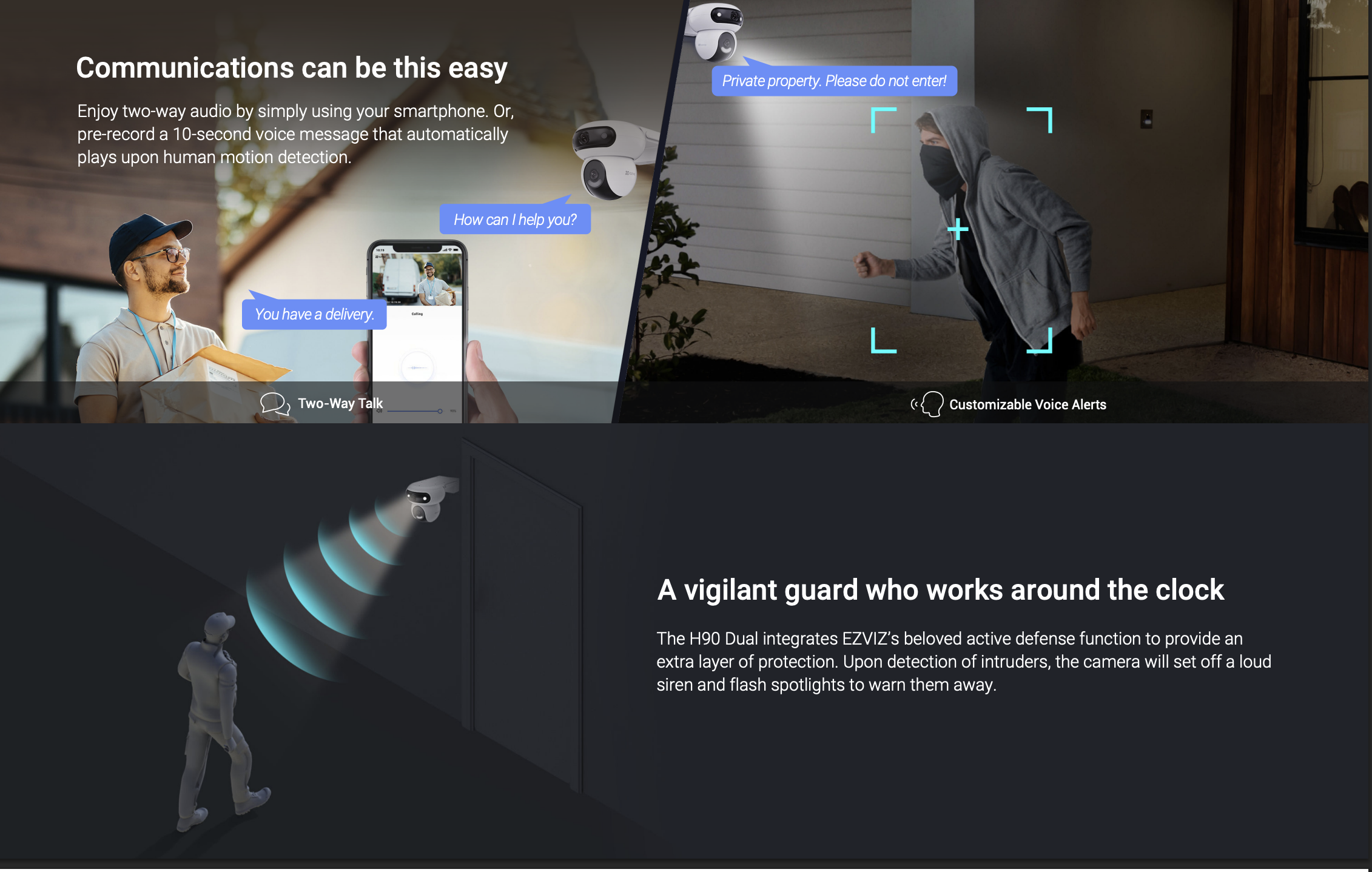 CCTV Outdoor Home Security Surveillance EZVIZ H90 Dual 2K⁺ & 2K+ (4MP ...