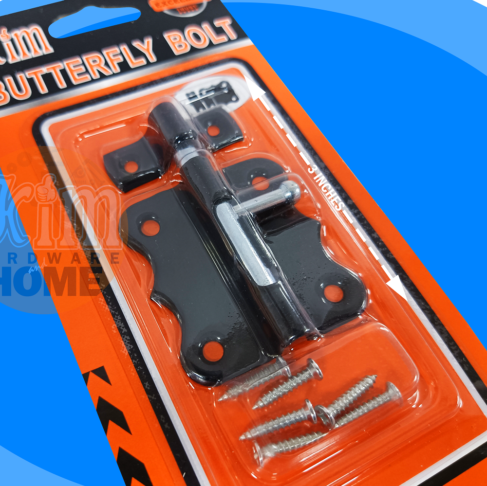 KIM Door Barrel Latch Bolt Sliding Bolt Lock Black | Shopee Philippines