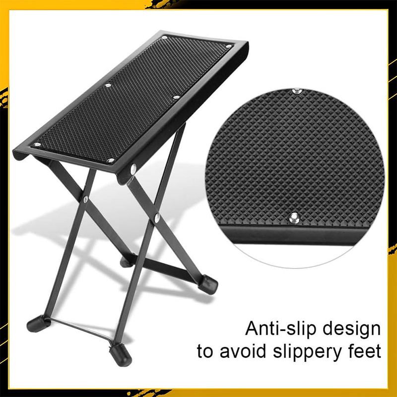 Heart String Guitar Foot Rest Anti- Slip Foldable 4-Position Height ...