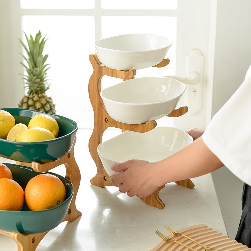 2/3 Tier Fruit Stand Fruits Organizer Table For Dining Table Basket ...