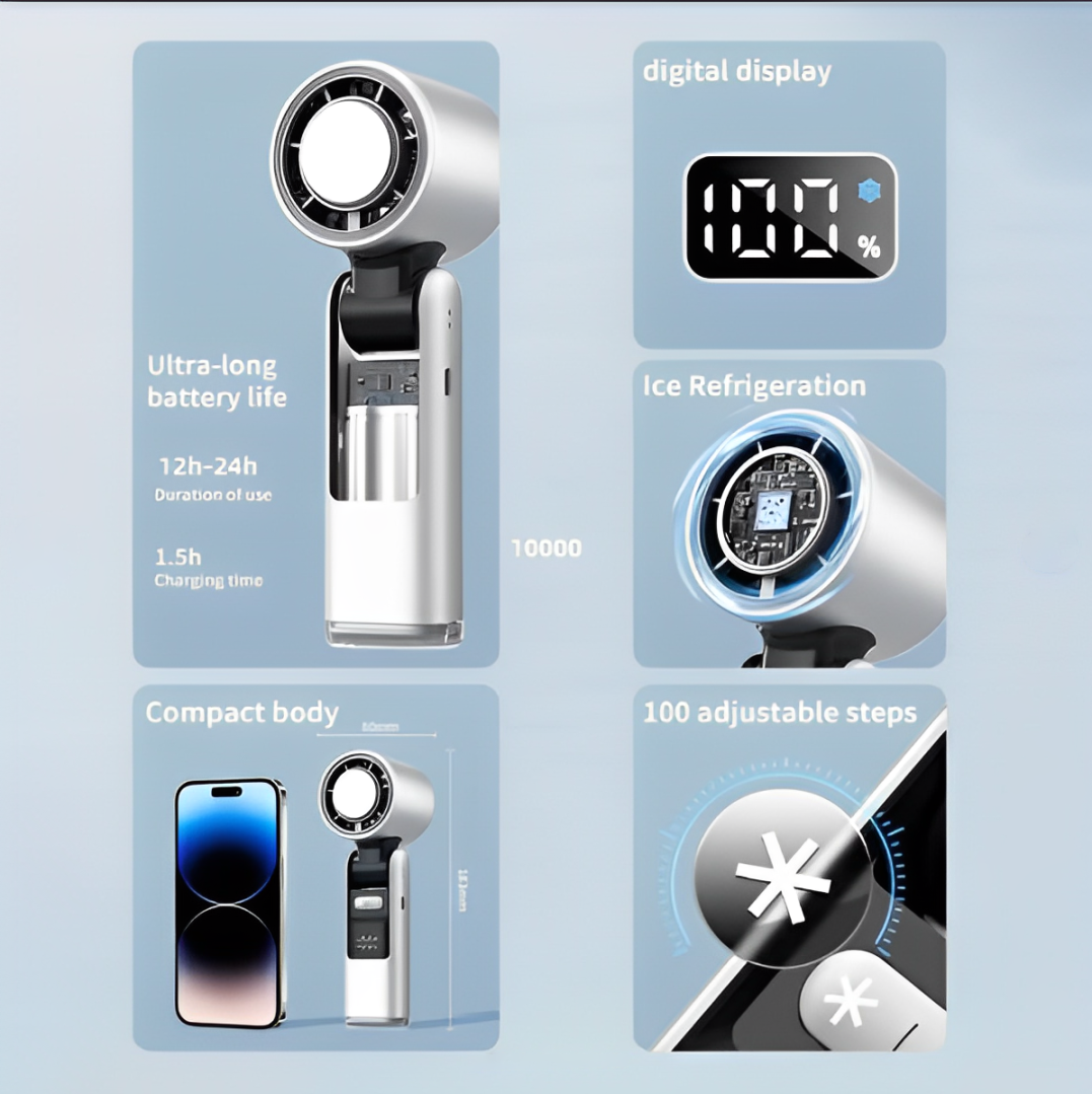 K801 Turbo Fan 4000mAh Ultra Cooling Turbine Fan Ventillation Intelligent LED Display w ...