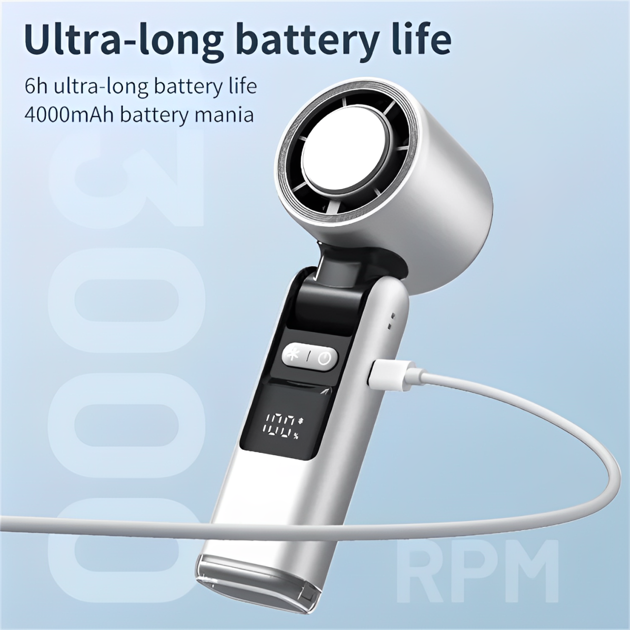 K801 Turbo Fan 4000mAh Ultra Cooling Turbine Fan Ventillation Intelligent LED Display w ...