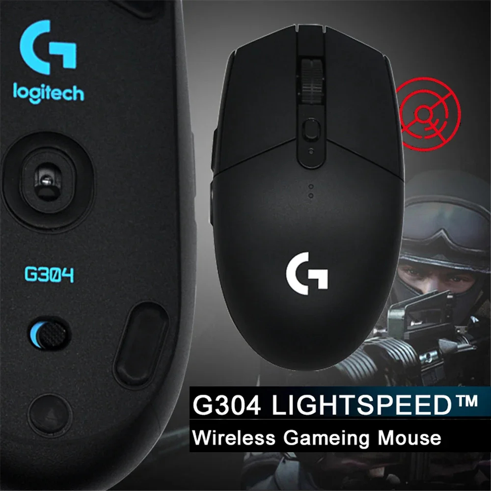 Original Logitech G304 Ligthspeed Wireless Gaming Mouse Hero 12K Sensor ...