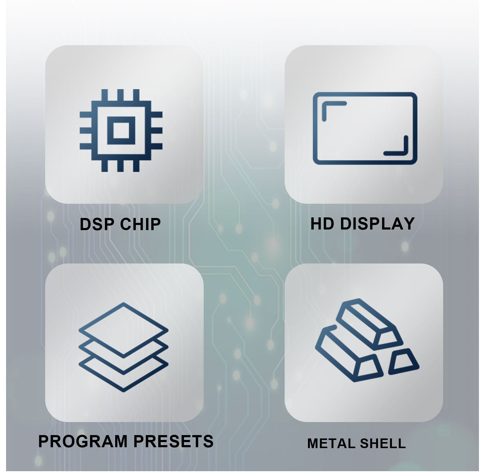 Professional audio sound processing Effect with a subwoofer output, 2 ...