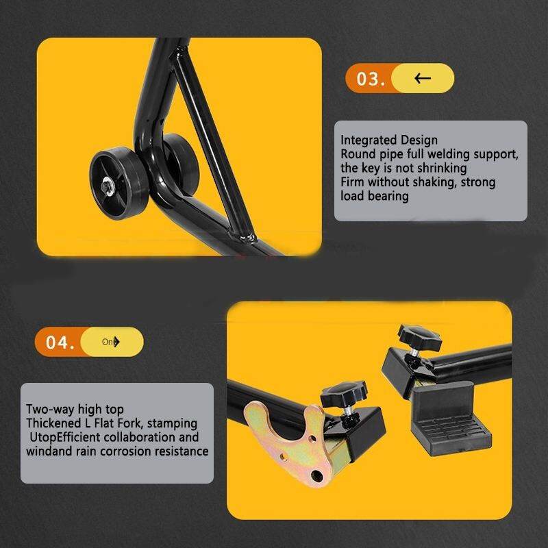 Heavy-Duty 2-in-1 Motorcycle Paddock Stand – Swing Arm & Spool Type ...