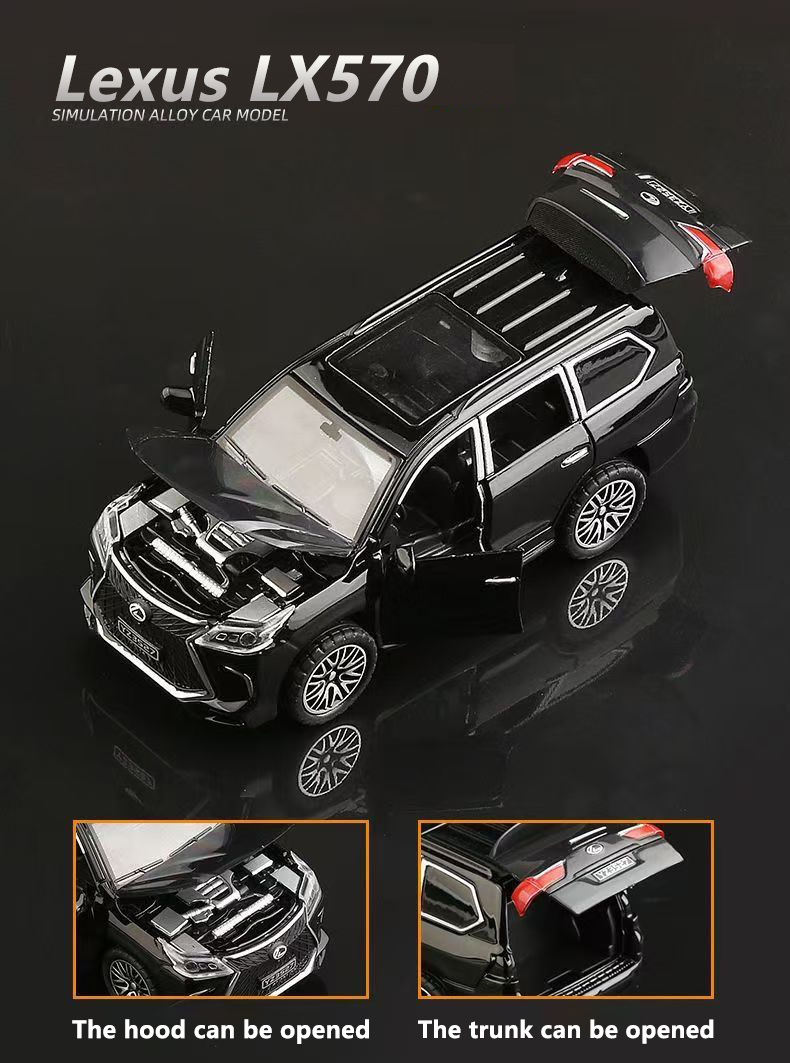 1:36 Car Diecast Exquisite Lexus LX570 Simulated Alloy SUV Diecast ...