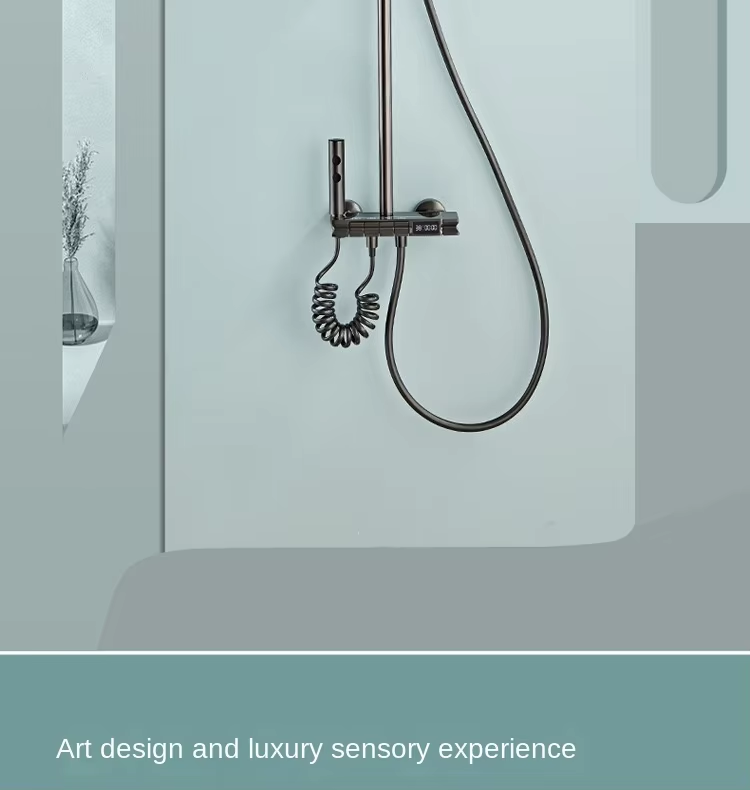 Adjustable Shower Set 4 in 1 Stainless Steel Digital Display Hot and ...