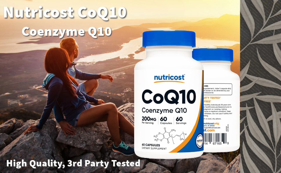 Nutricost CoQ10 200mg | High Absorption, Vegetarian, Non-GMO, Coenzyme ...