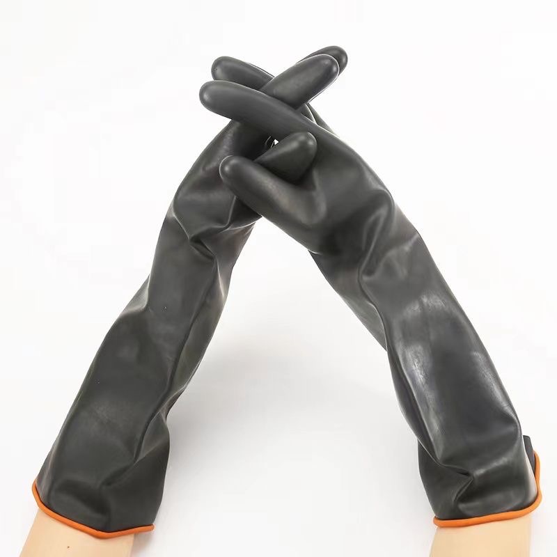 Heavy Duty Rubber Gloves Chemical Muriatic Acid Safety Work Gloves ...