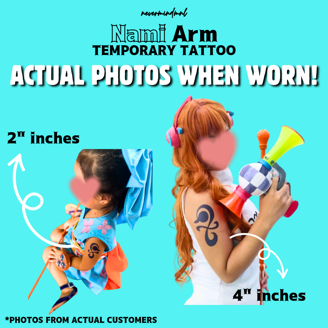 COSPLAY TEMPORARY TATTOOS for Nami Tattoo Sticker for Cosplayer Costume ...