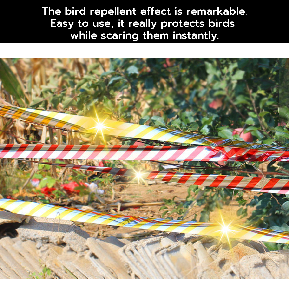 UNI 50m/80m/100m Anti Bird Ribbon Flashing Reflective Bird Repellent ...