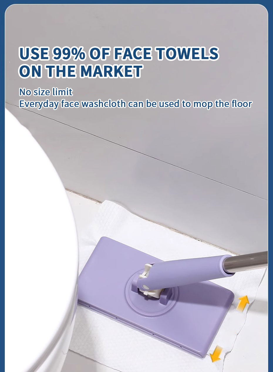 2025 New Face Towel Mop Lazy Disposable Clip Cloth Flat Mop Lazy ...