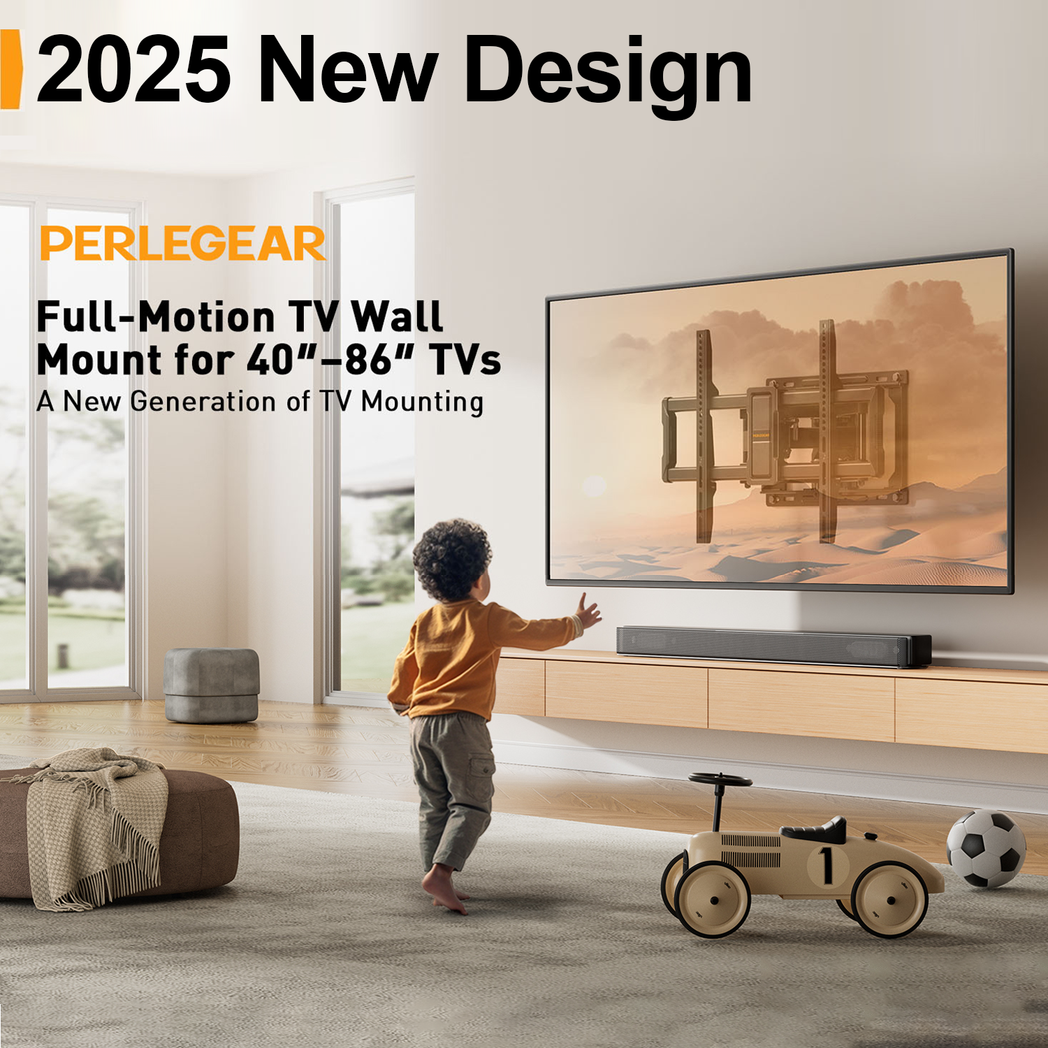 FRFHZR 6 Arms TV Mount 26-55 / 32-70 inch Screen For TV Swivel Tilt ...