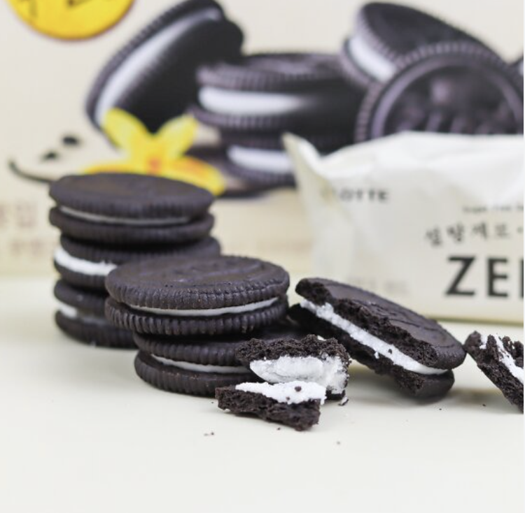 Lotte Zero Cookies Oreo Sugar Free Cookies and Cream 96g | Shopee ...