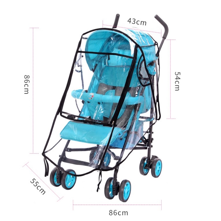 Baby stroller rain cover stroller with zipper poncho Universal EVA ...