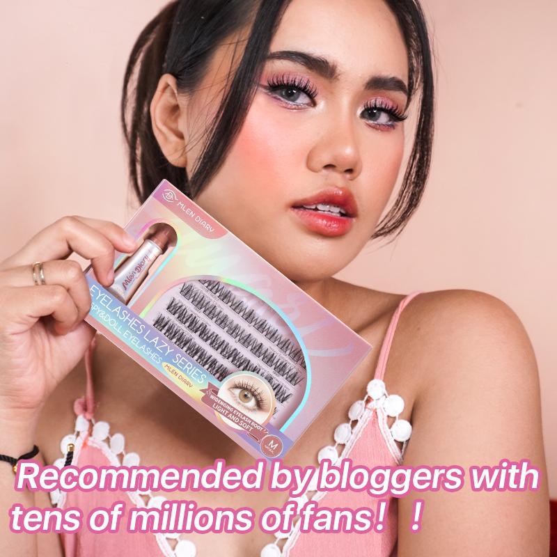 MLEN DIARY Eyelash Extension DIY Clusters Fake Lashes Individual ...