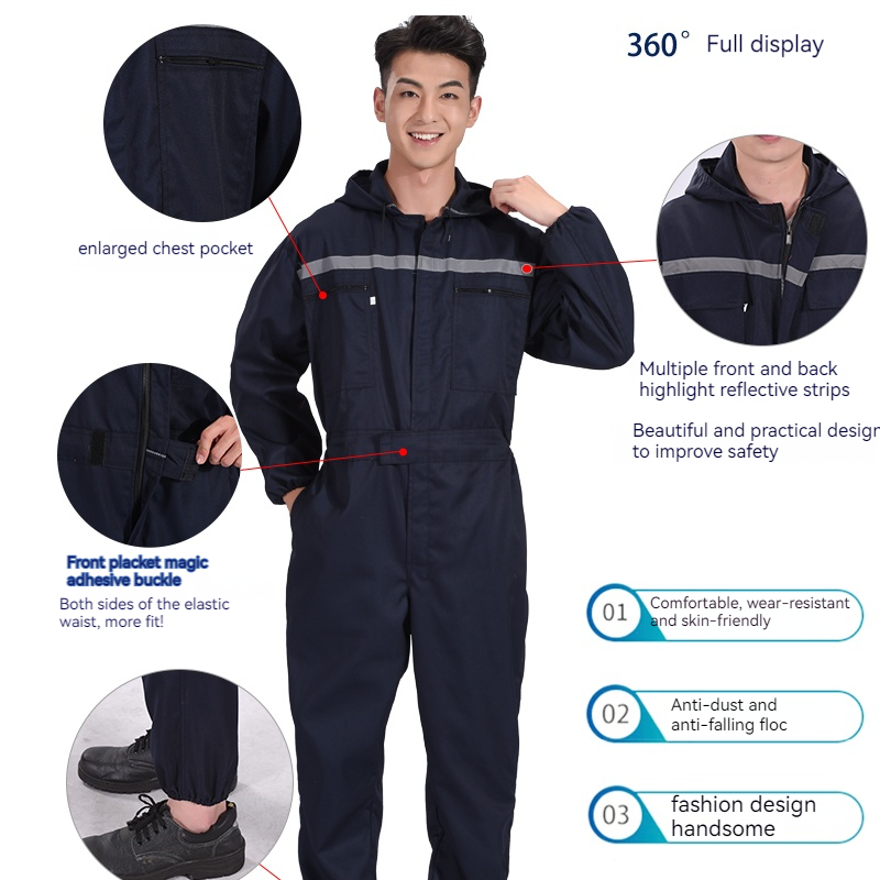 PPE Safety Jacket Set Labor Reflective Wear Suits Men/Women Mechanic ...