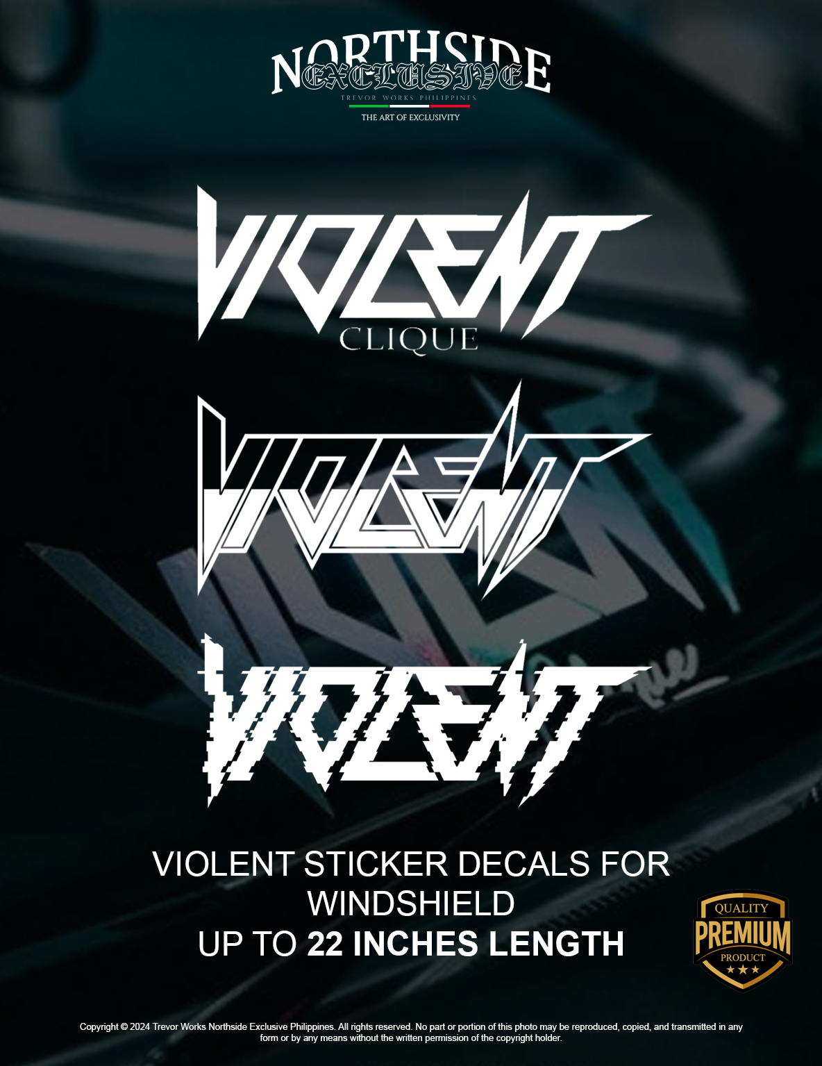 Violent Clique, Car Windshield Sticker Decals ( Premium Quality ...
