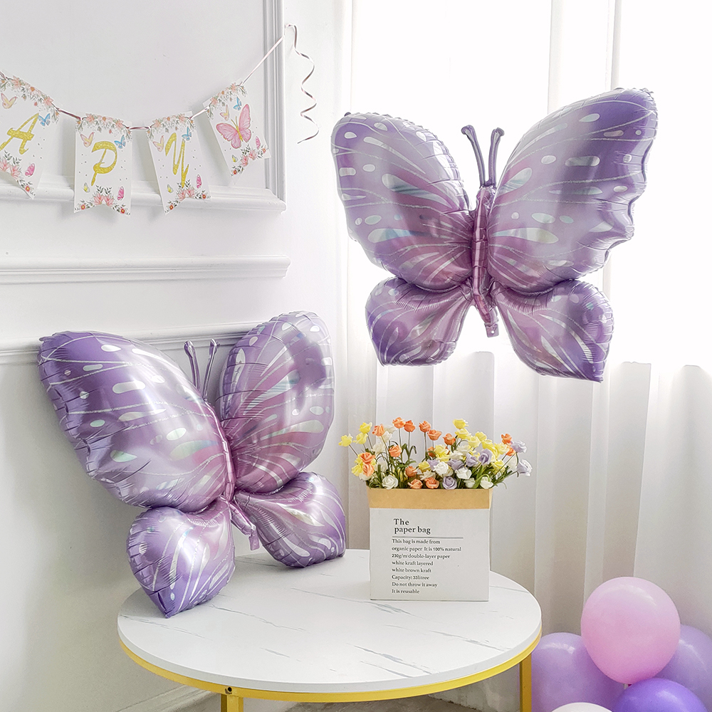 Hot Style Purple Butterfly Foil Balloon for Wedding Anniversary Girl's ...