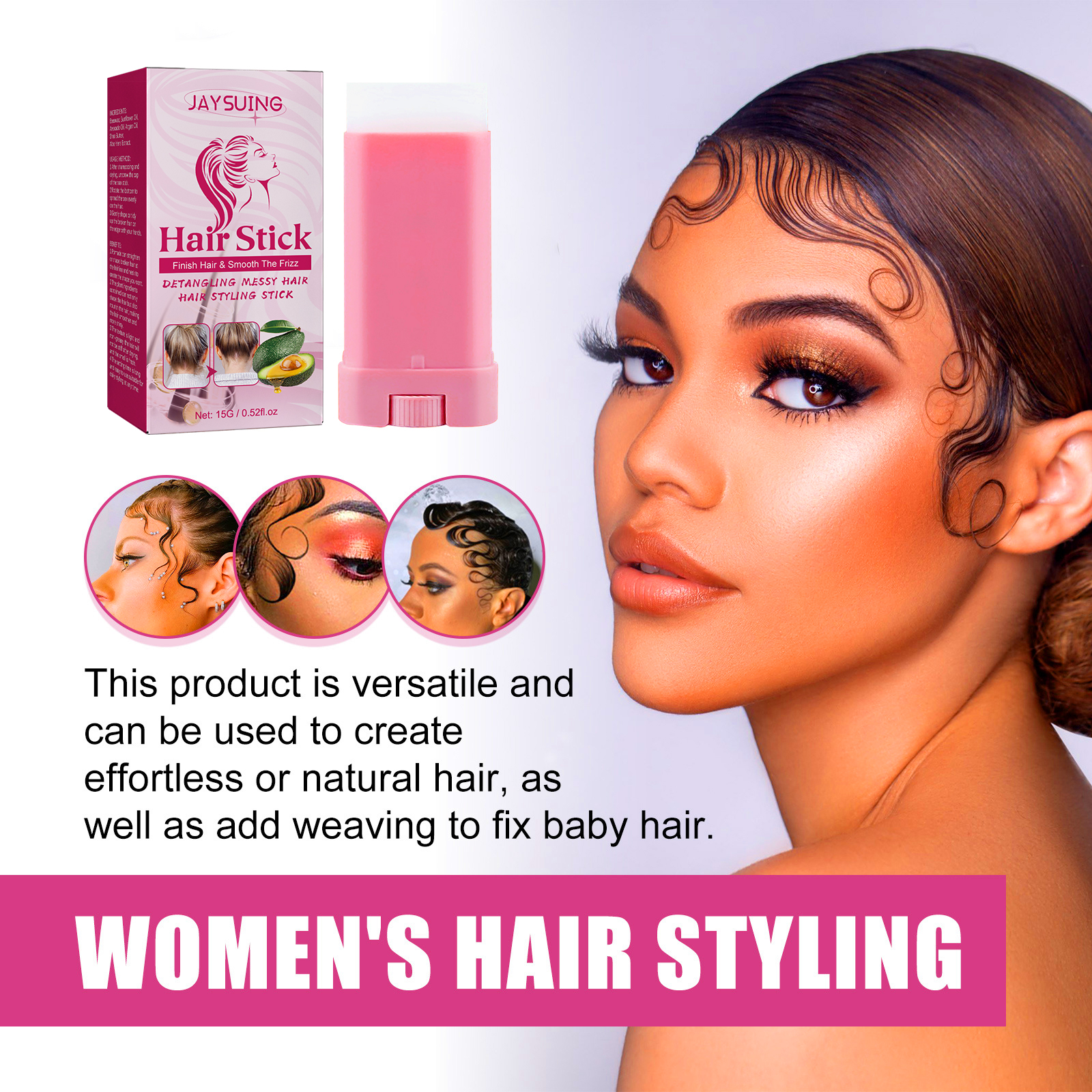JAYSUING Hair Wax Stick for Smooth and Strong Styling with Long-Lasting ...