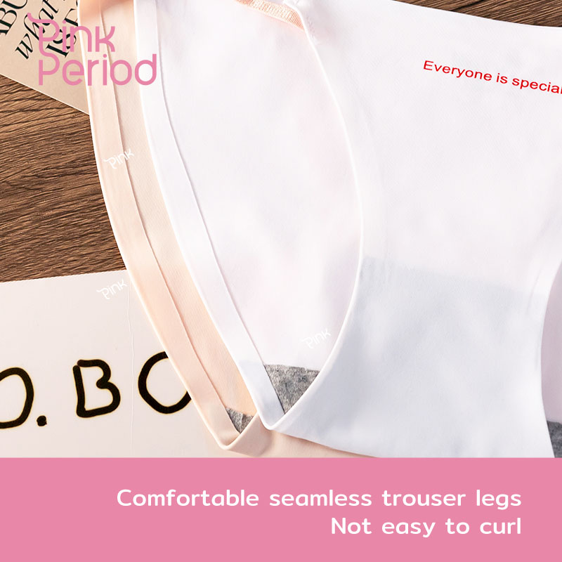Pink Period Ice Silk Panty for women Sexy Seamless Belt Briefs Thin ...