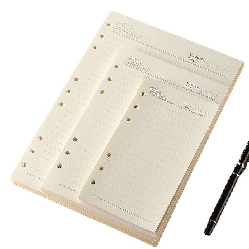 60 sheets A6 6 Hole Binder Refill Loose Leaf Notebook for 6 holes ...