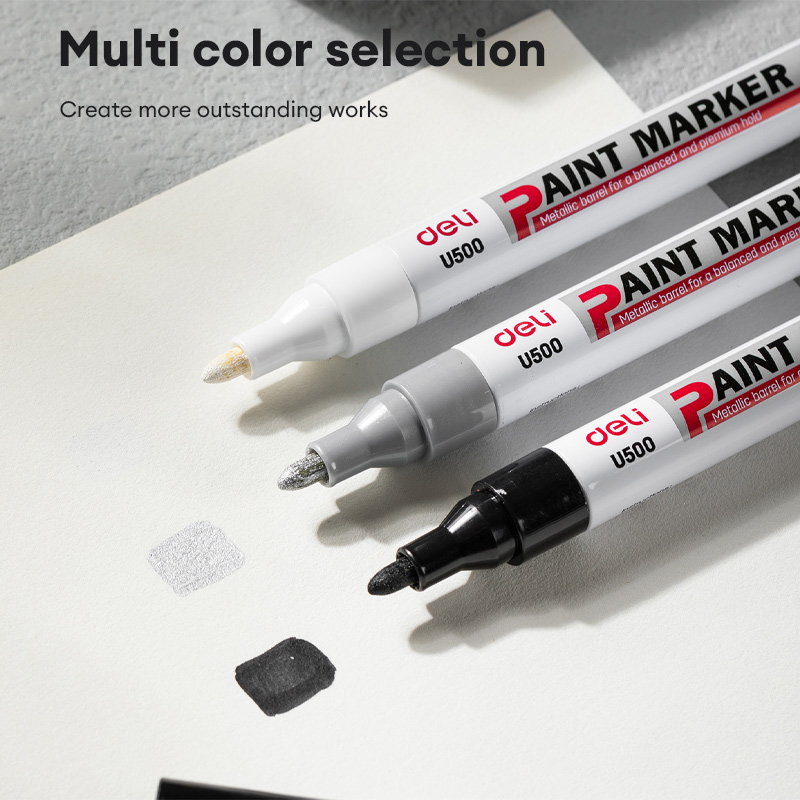 Deli Paint Marker Pen Waterproof 2.0mm Permanent Marker Pen Paint Pens ...