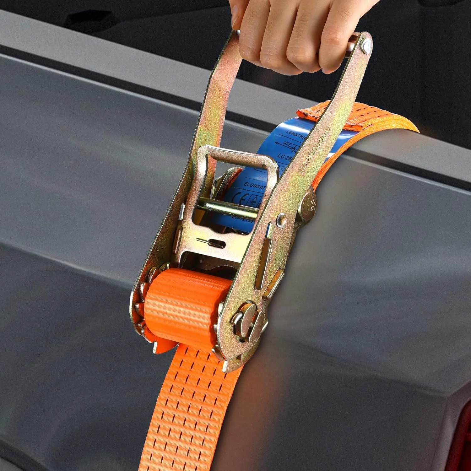 5Cm*12M Motorcycle Adjustable Ratchet Lashing Cargo Straps Heavy Duty ...