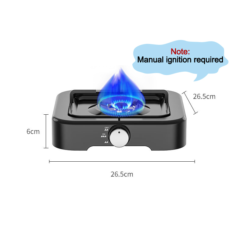 Portable Gas Stove With Lid Multi-burner Stove Manual Ignition Built-in ...